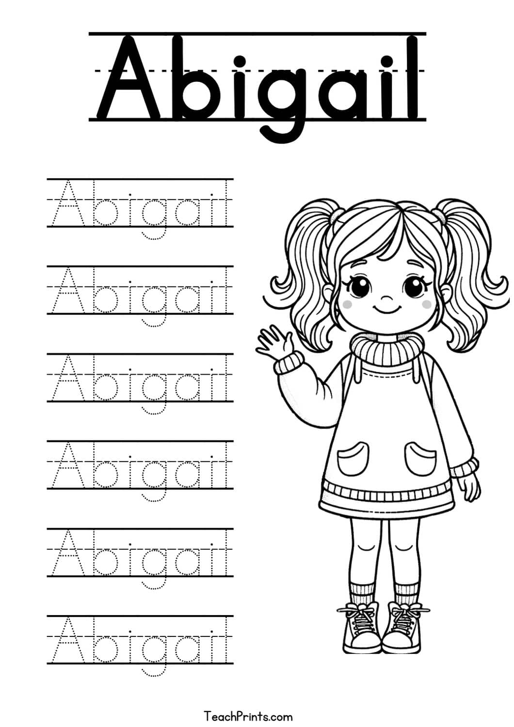 Free Name Tracing Worksheets - 901 Names A to Z (Printable)