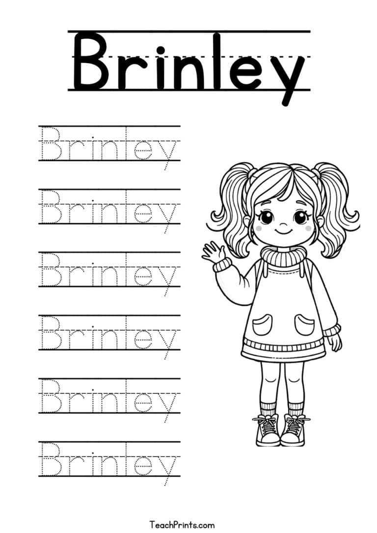 B Name Tracing Worksheets – 39 Names (Free & Printable) - Teach Prints