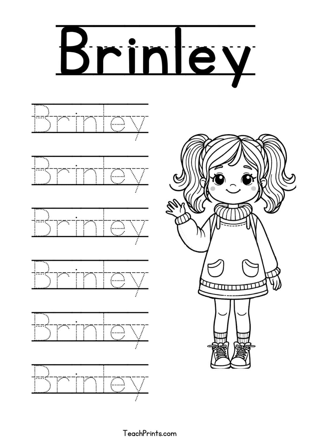 B Name Tracing Worksheets – 39 Names (Free & Printable) - Teach Prints