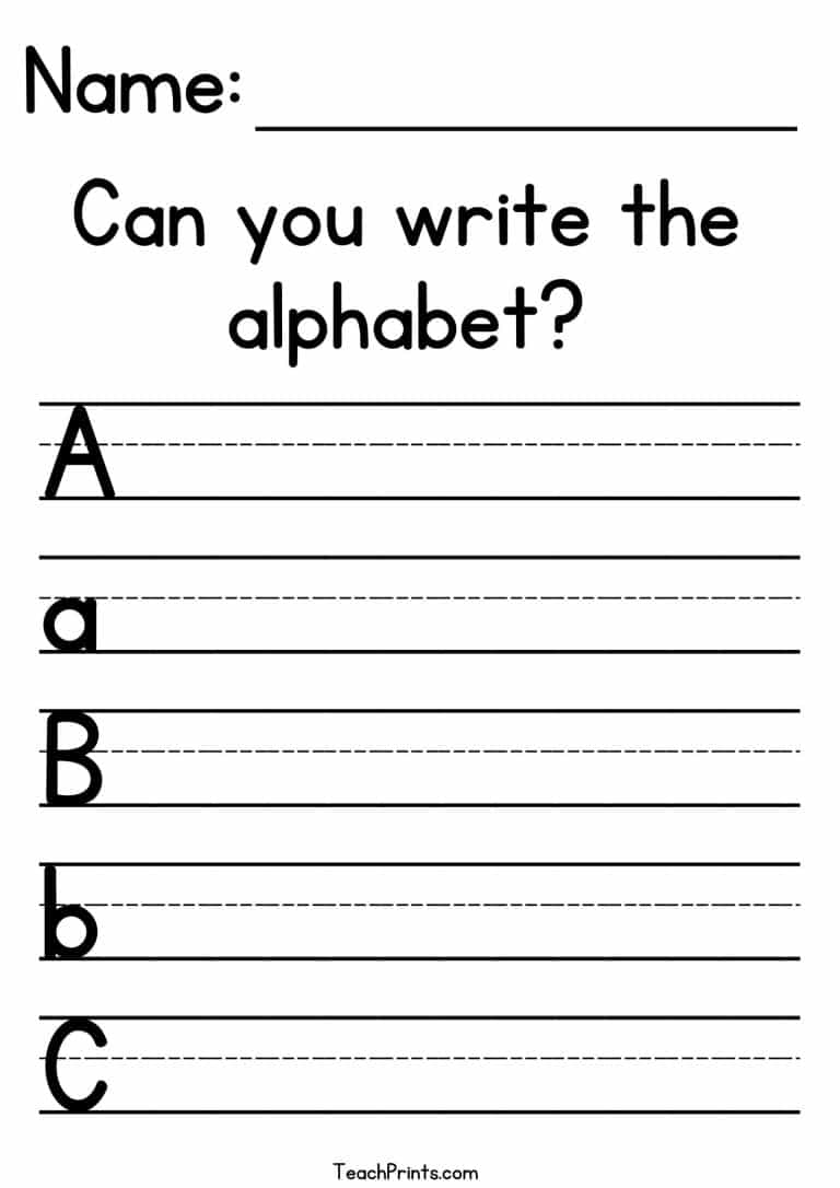 Alphabet Tracing Worksheets - Free Printables - Teach Prints