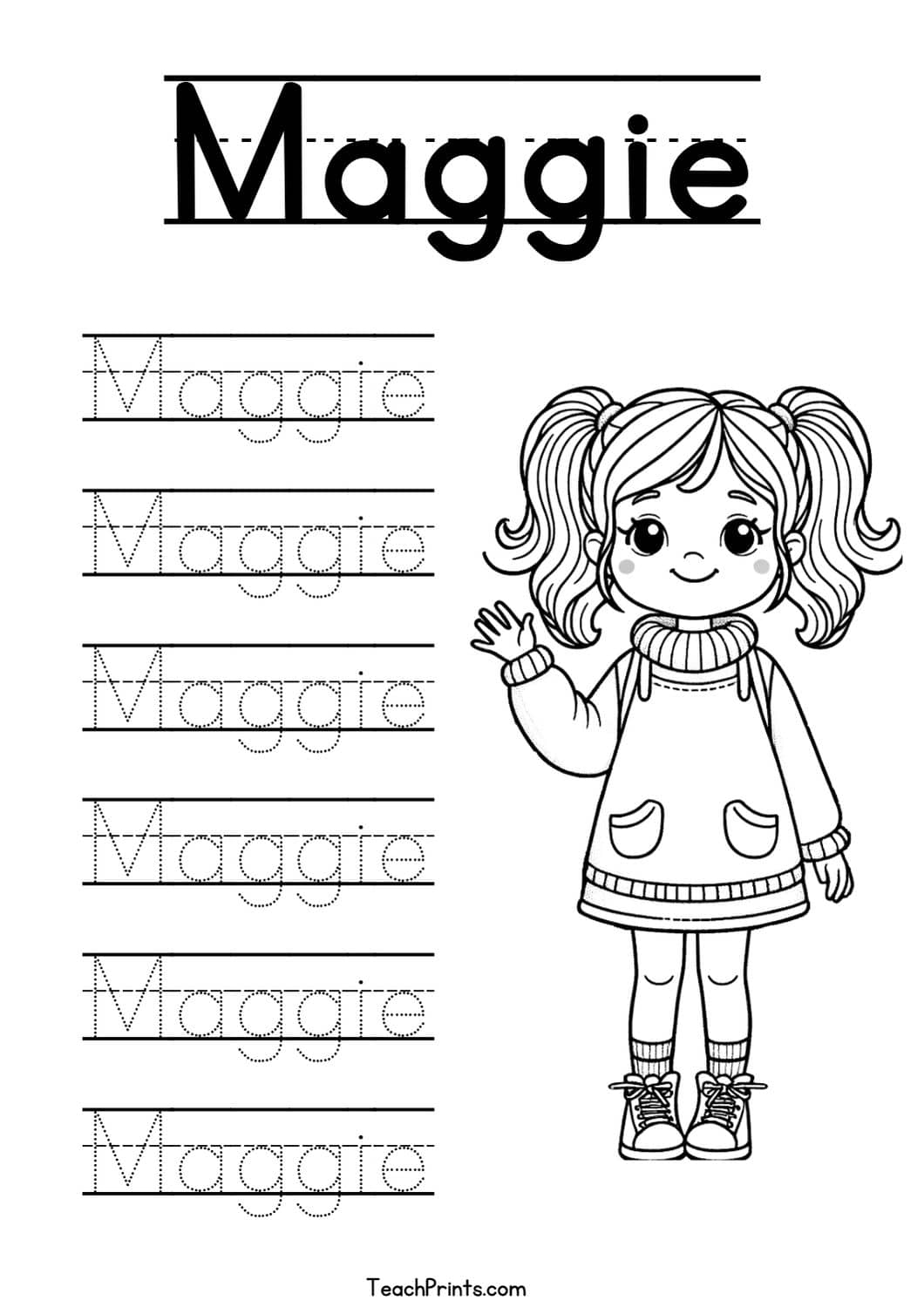 M Name Tracing Worksheets – 81 Names (Free & Printable) - Teach Prints