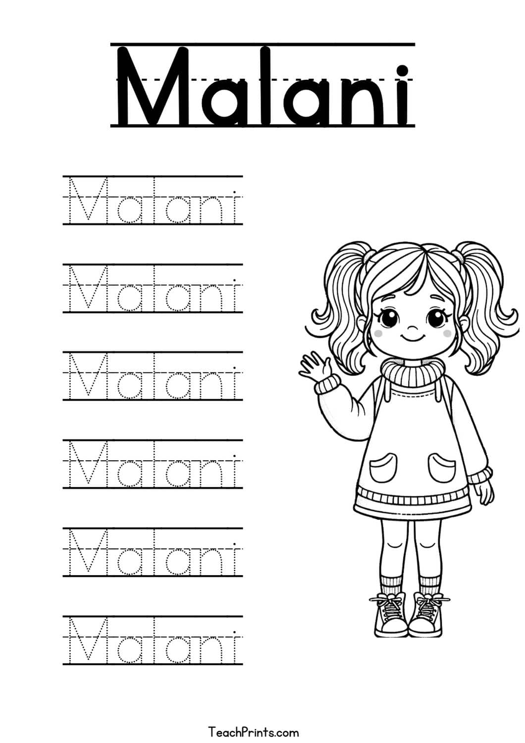 M Name Tracing Worksheets – 81 Names (Free & Printable) - Teach Prints