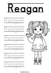 R Name Tracing Worksheets – 51 Names (Free & Printable) - Teach Prints