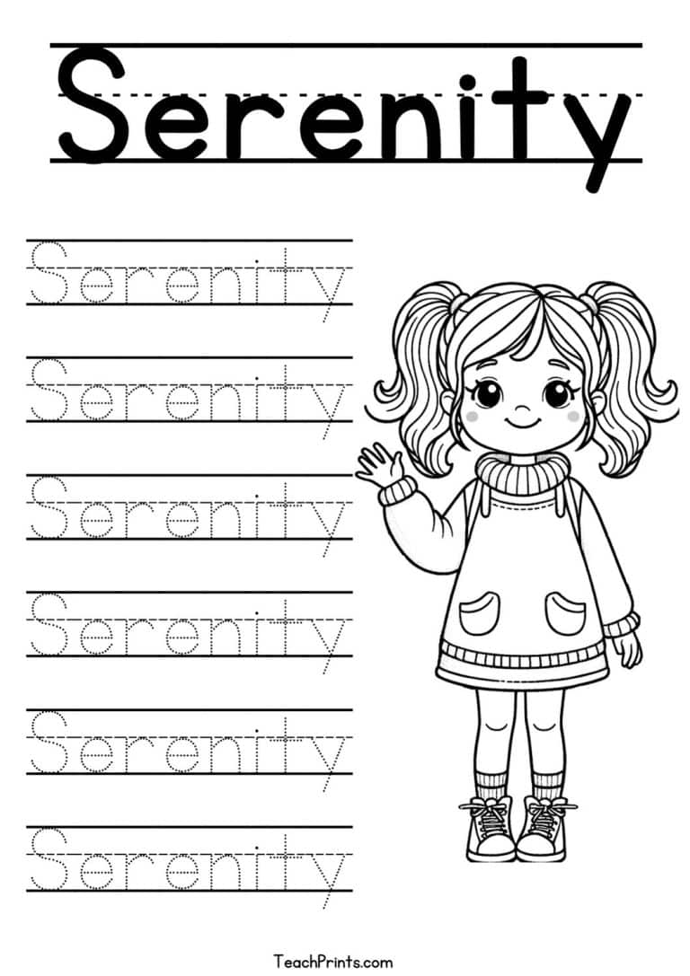 S Name Tracing Worksheets – 48 Names (Free & Printable) - Teach Prints