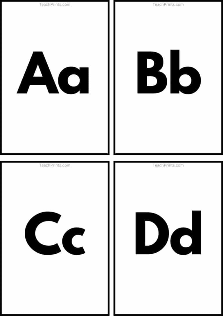 17 Free Alphabet Flashcards Sets (Printable) - Teach Prints