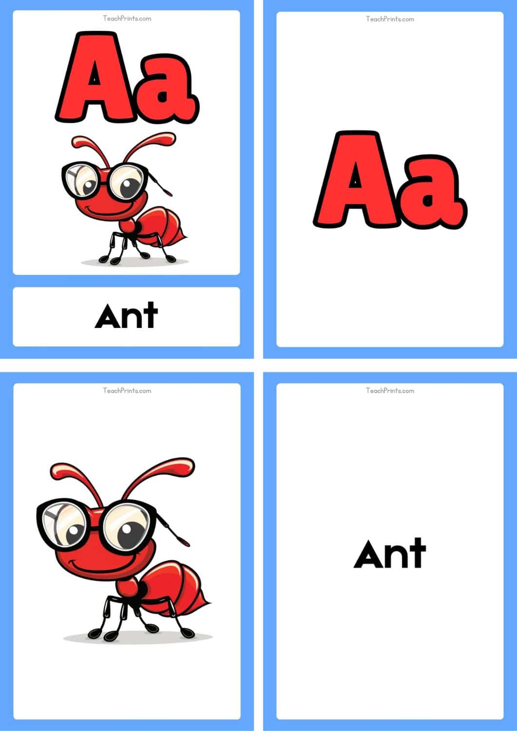 17 Free Alphabet Flashcards Sets (Printable) - Teach Prints