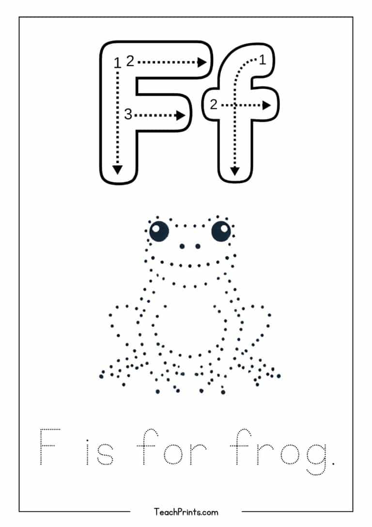 Letter F Tracing Worksheet - Free Printables - Teach Prints