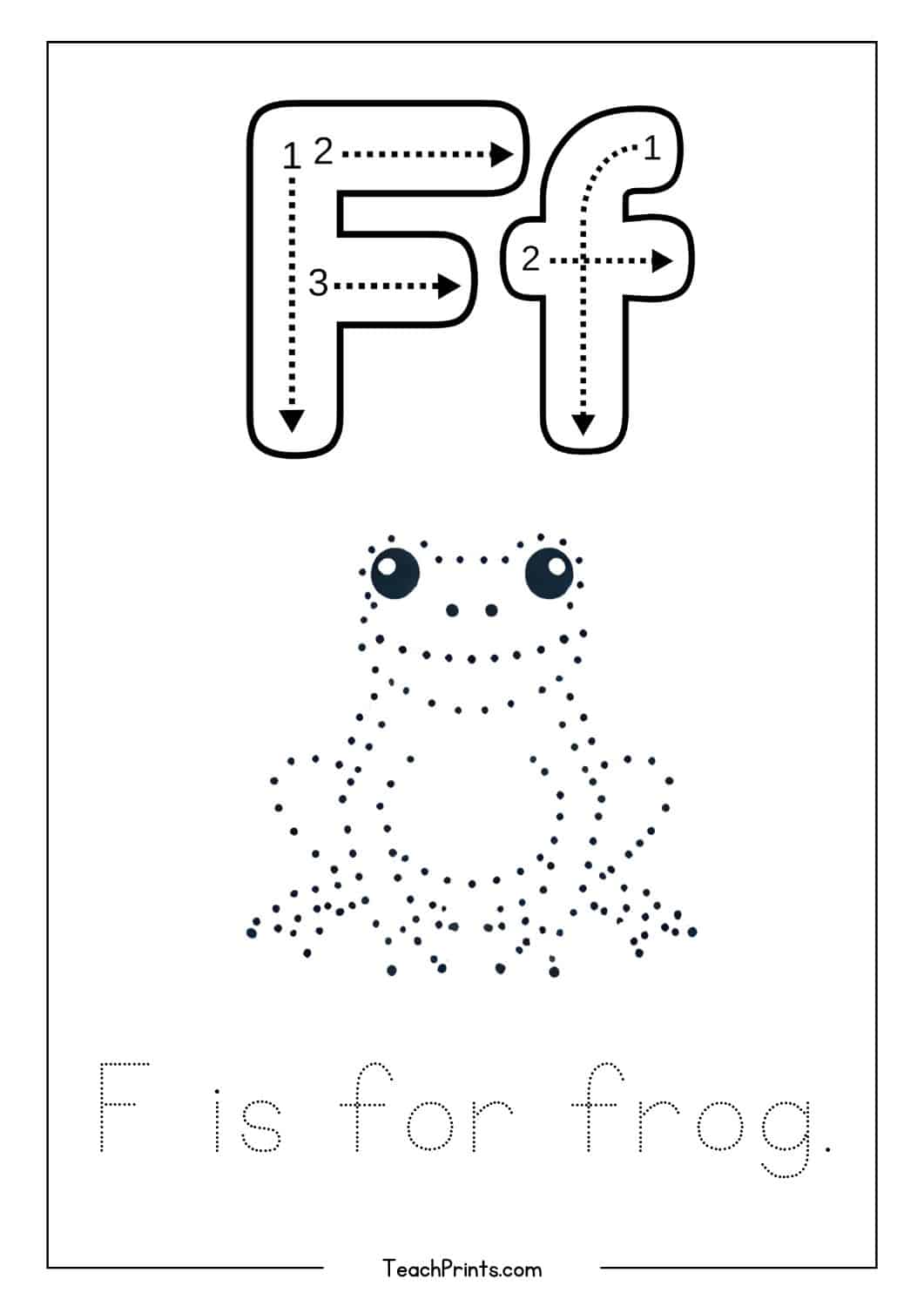 Letter F Tracing Worksheet - Free Printables - Teach Prints