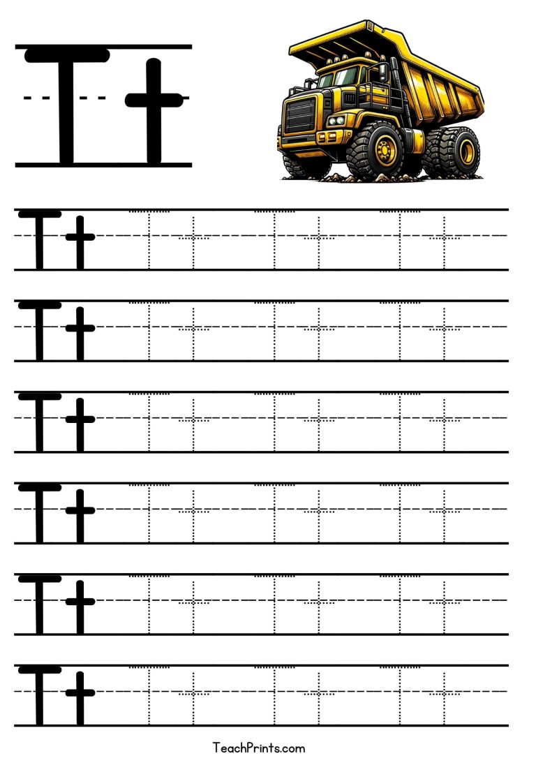 Letter Tracing Worksheets - Free A to Z Printables - Teach Prints