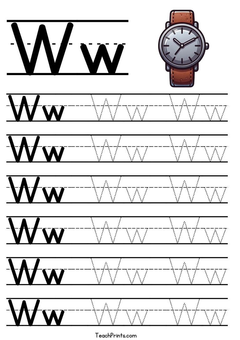 Letter Tracing Worksheets - Free A to Z Printables - Teach Prints