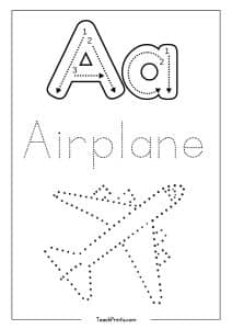 Letter A Tracing Worksheets - Free Printables - Teach Prints