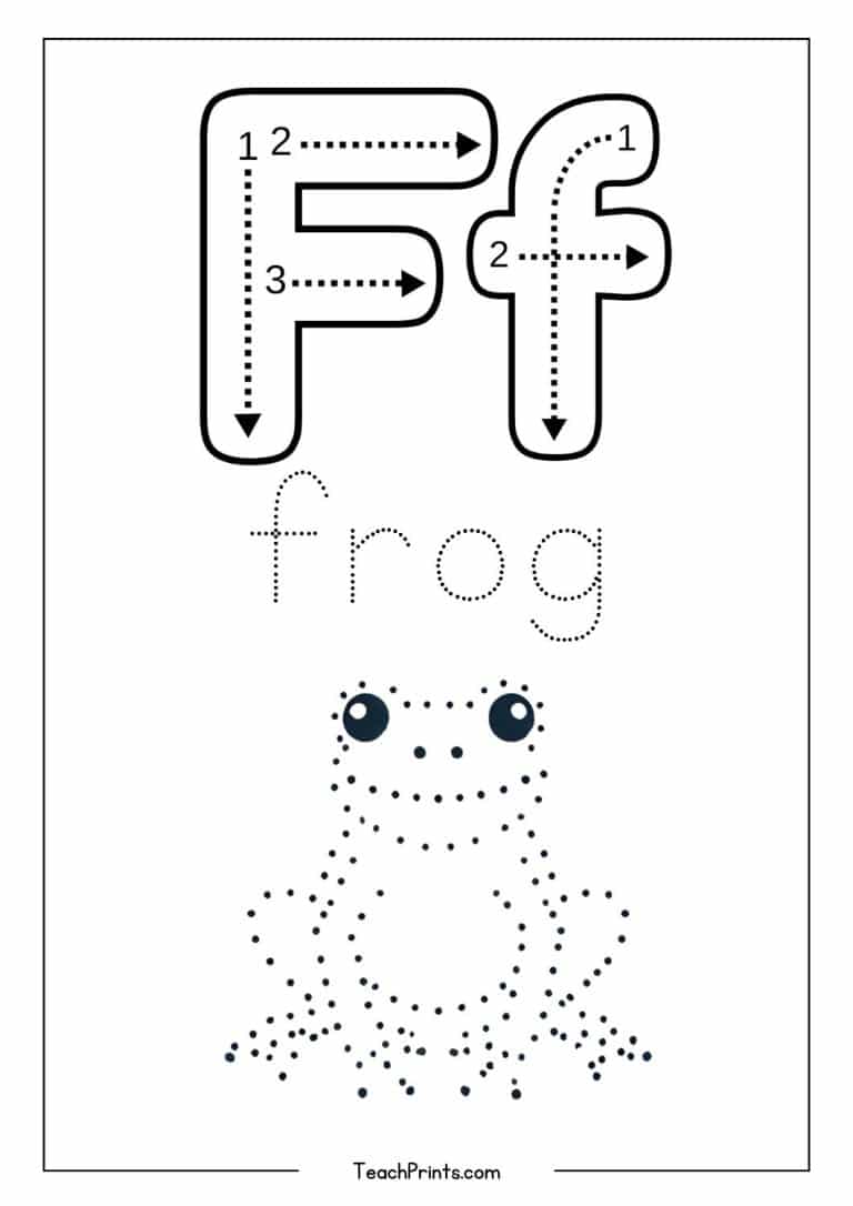 Letter F Tracing Worksheet - Free Printables - Teach Prints