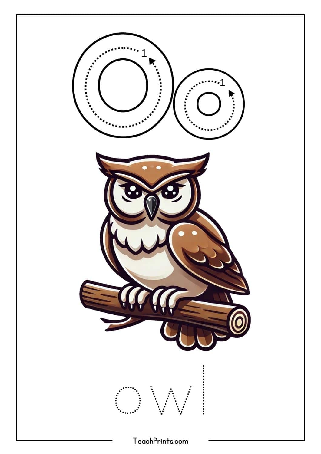 Letter O Tracing Worksheet - Free Printables - Teach Prints
