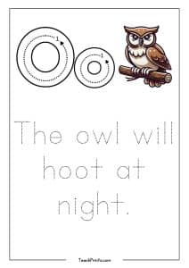 Letter O Tracing Worksheet - Free Printables - Teach Prints