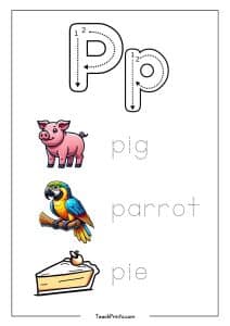 Letter P Tracing Worksheet - Free Printables - Teach Prints