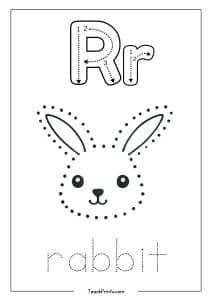 Letter R Tracing Worksheet - Free Printables - Teach Prints