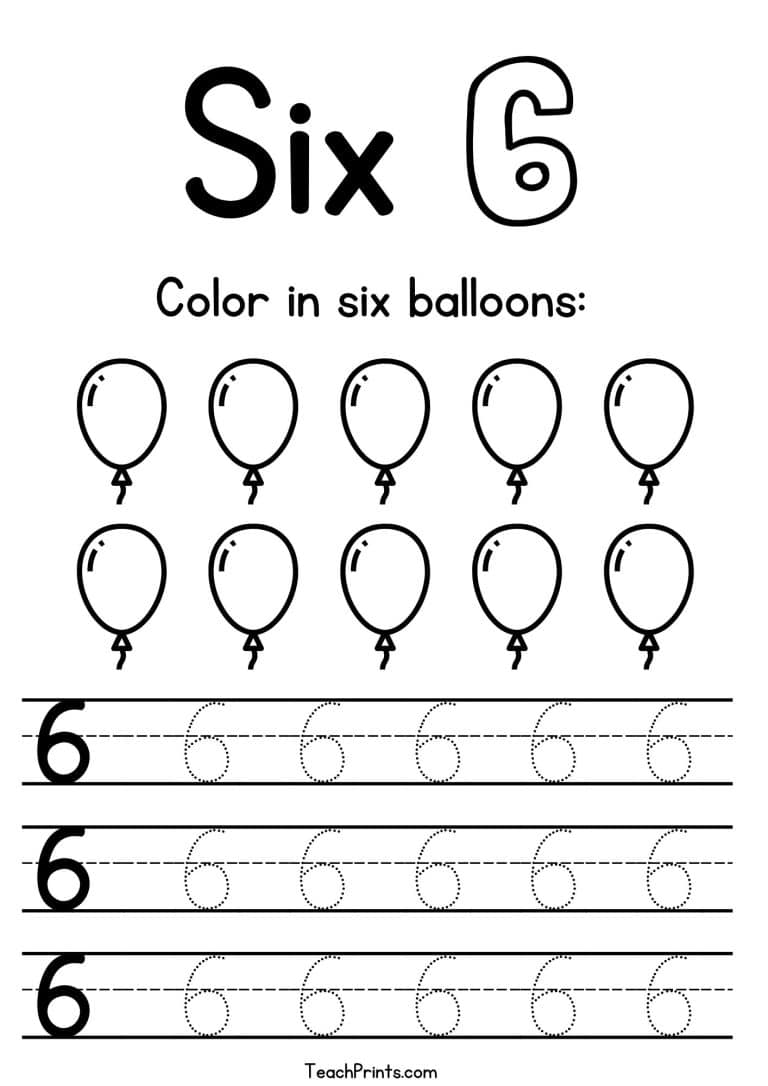 Tracing Numbers 1-10 Worksheets (Free Printable Pdfs) - Teach Prints