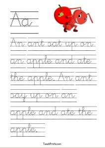 Cursive Alphabet Tracing Worksheets - Free Printables - Teach Prints