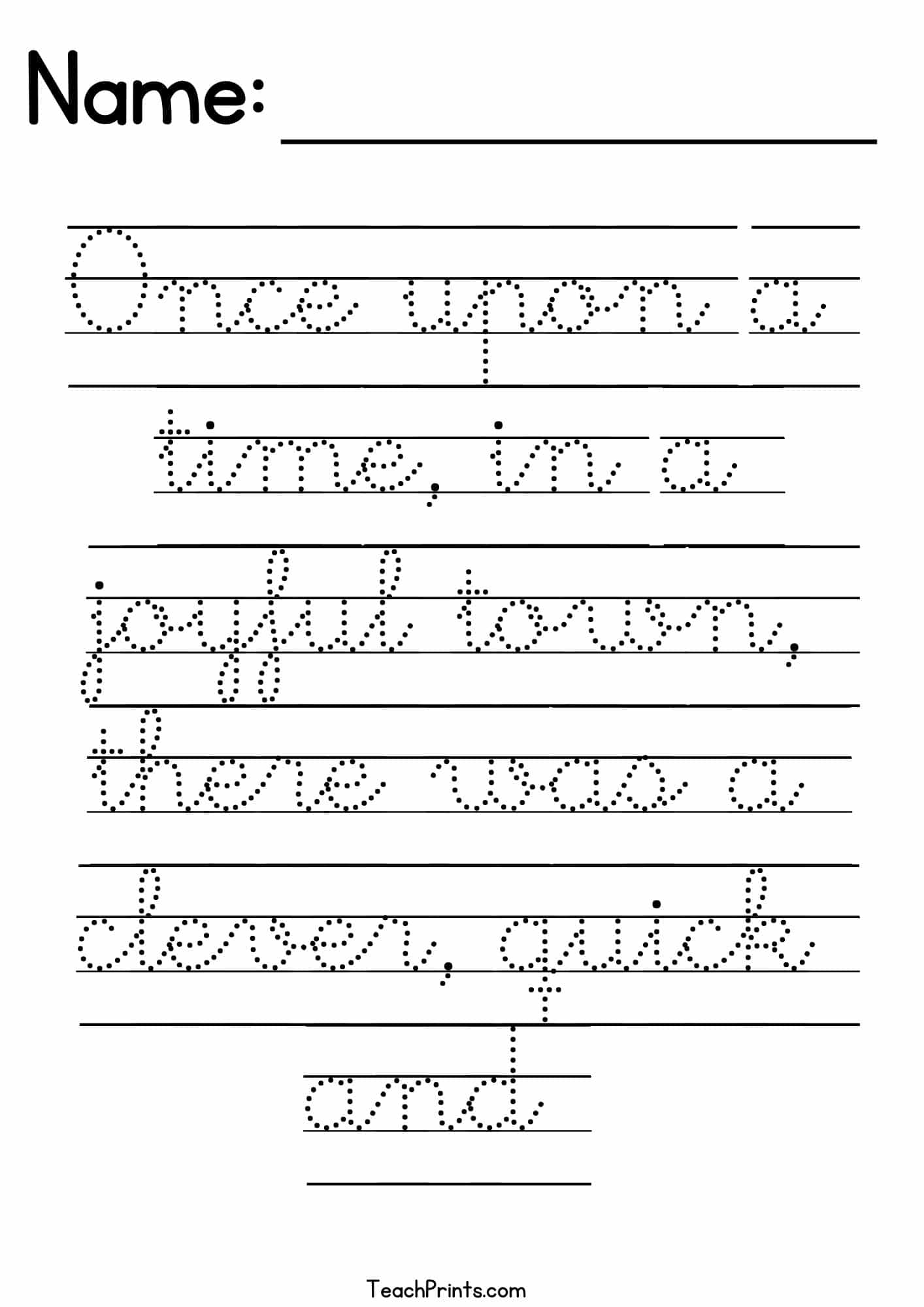 Cursive Alphabet Tracing Worksheets - Free Printables - Teach Prints