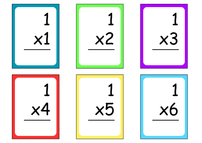 Multiplication Flashcards - Free Printables (48 Pages) - Teach Prints