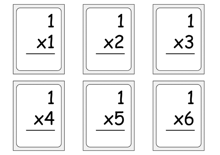 Multiplication Flashcards - Free Printables (48 Pages) - Teach Prints