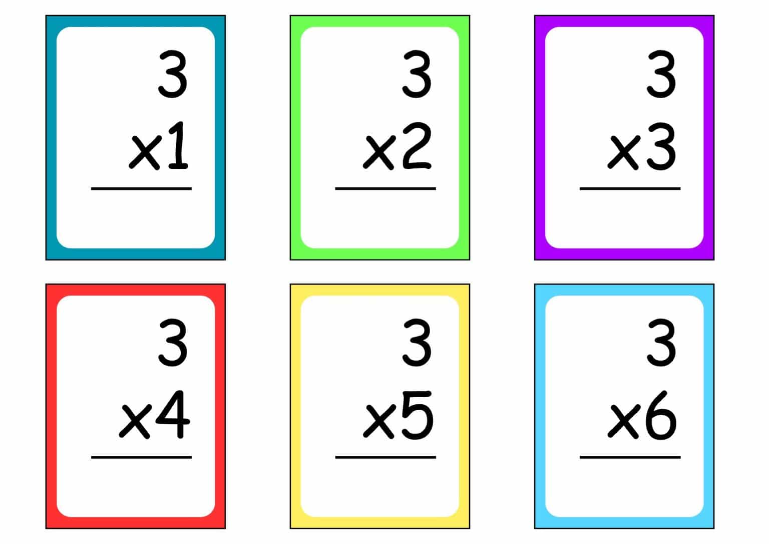 Multiplication Flashcards - Free Printables (48 Pages) - Teach Prints