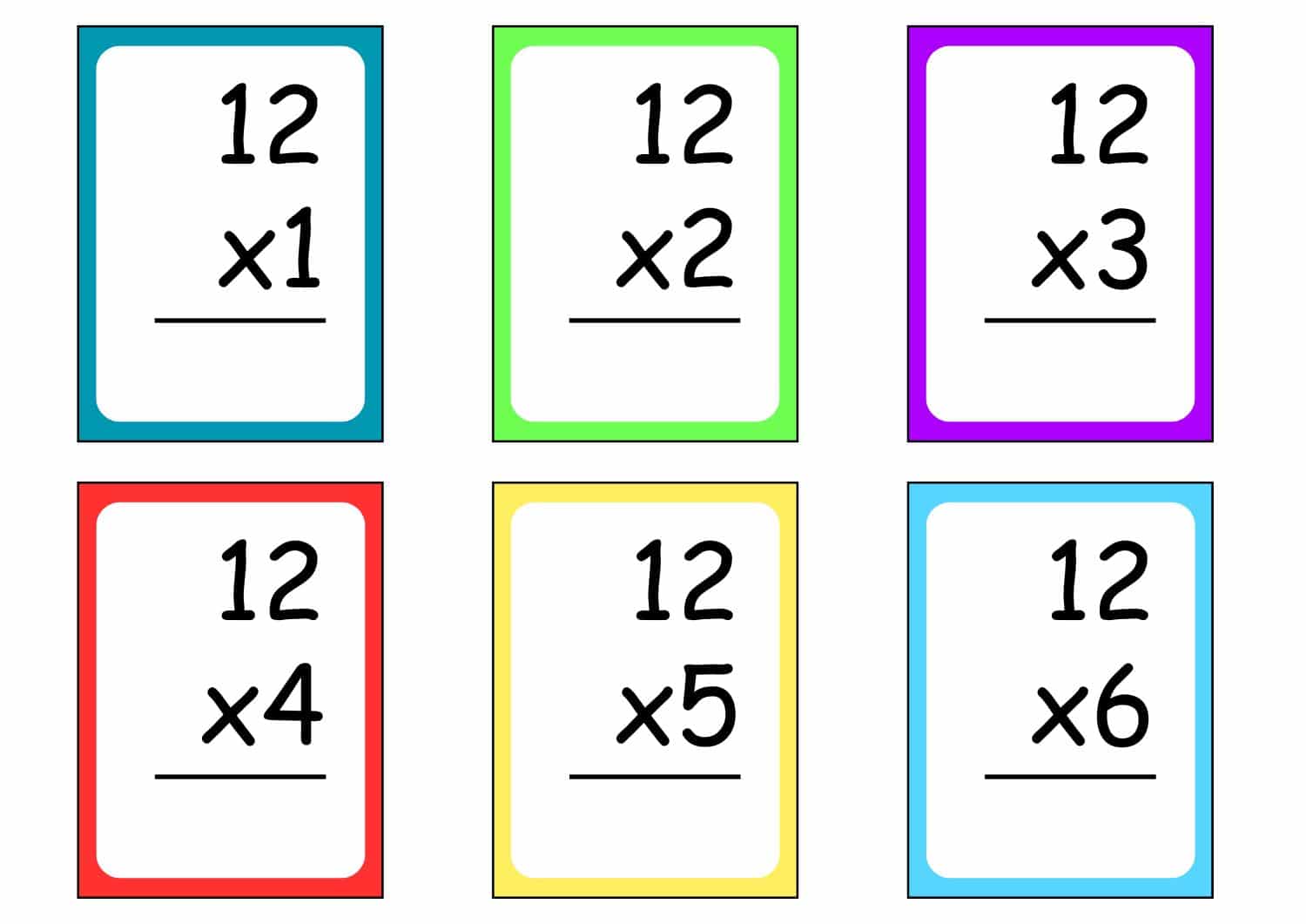 Multiplication Flashcards - Free Printables (48 Pages) - Teach Prints
