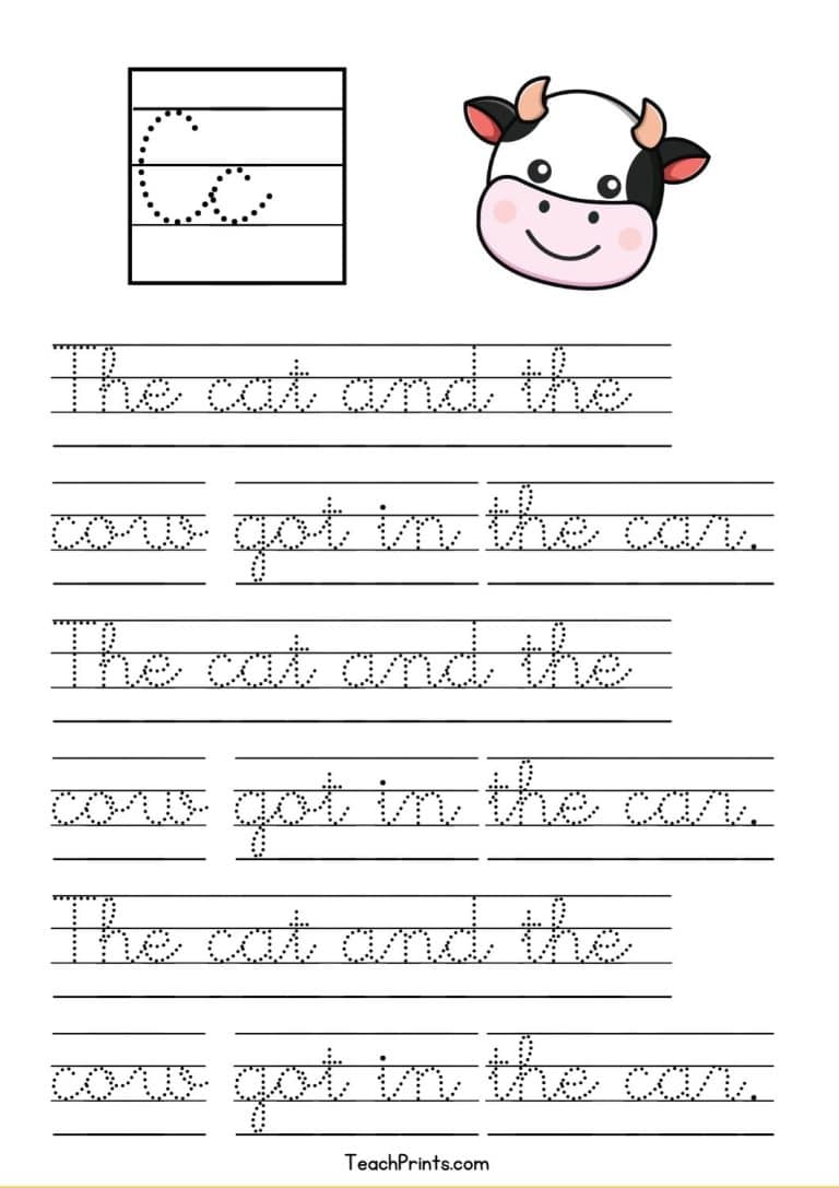 Cursive Alphabet Tracing Worksheets - Free Printables - Teach Prints