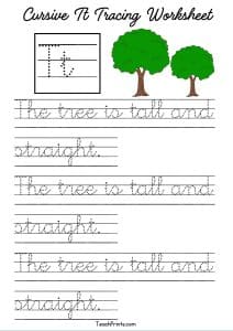 Cursive Alphabet Tracing Worksheets - Free Printables - Teach Prints