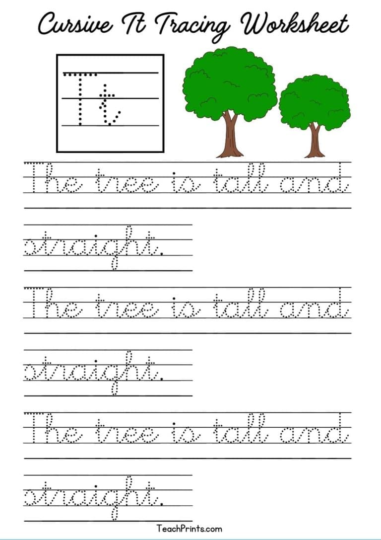 Cursive Alphabet Tracing Worksheets - Free Printables - Teach Prints