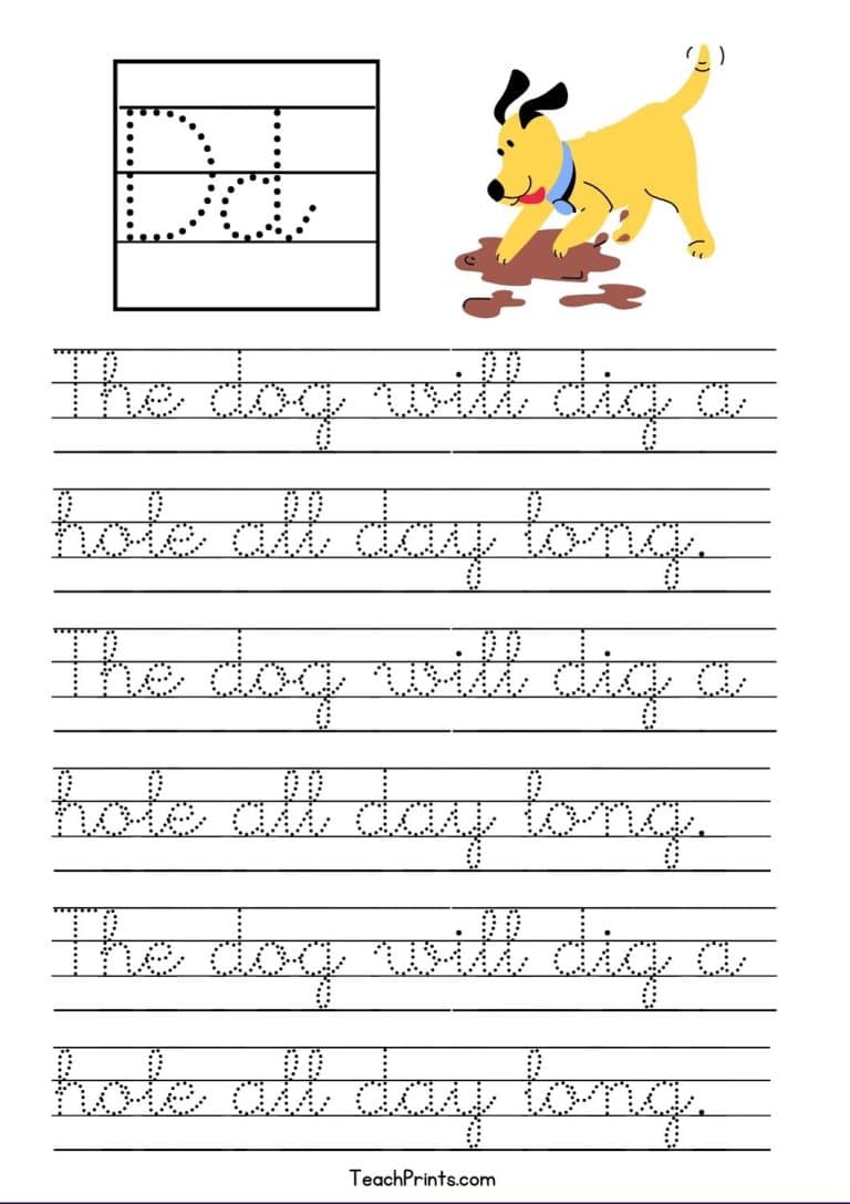 Cursive Alphabet Tracing Worksheets - Free Printables - Teach Prints