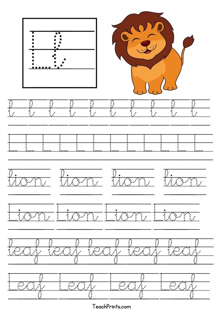 10 Cursive J Tracing Worksheets - Free Printables - Teach Prints