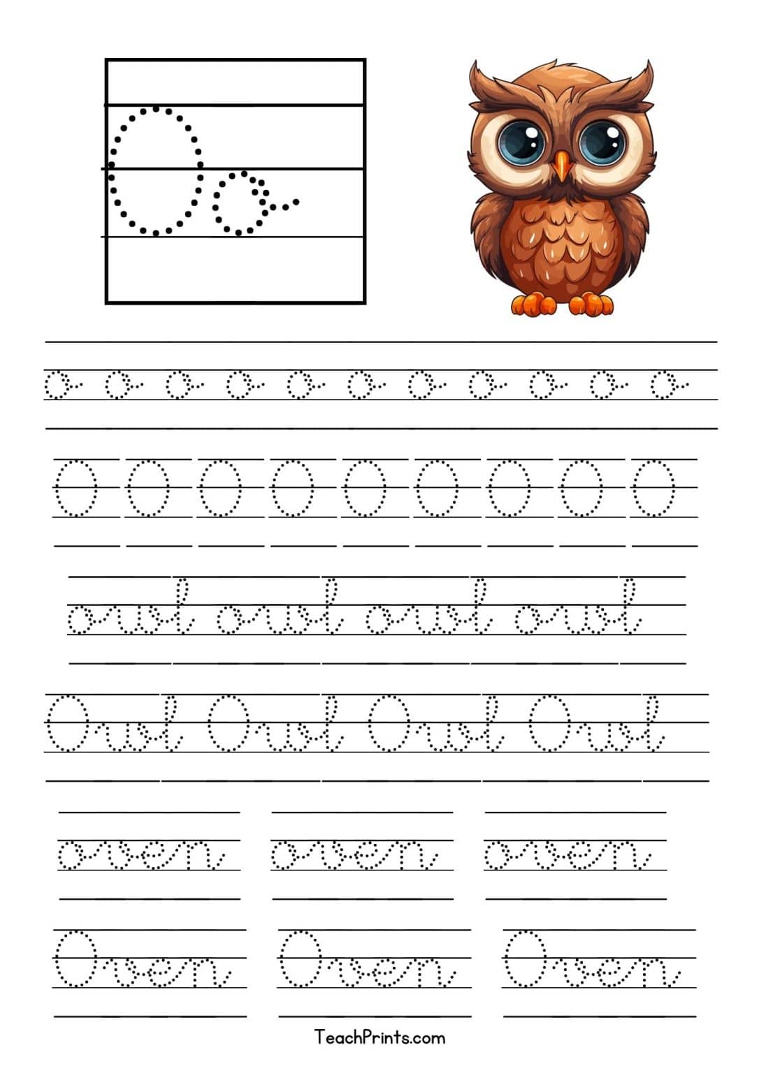 Cursive Letter Tracing Worksheets - Free A to Z Printables - Teach Prints