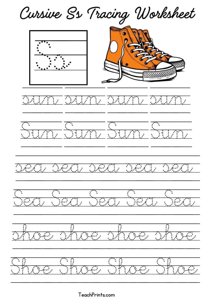 8 Cursive Q Tracing Worksheets - Free Printables - Teach Prints