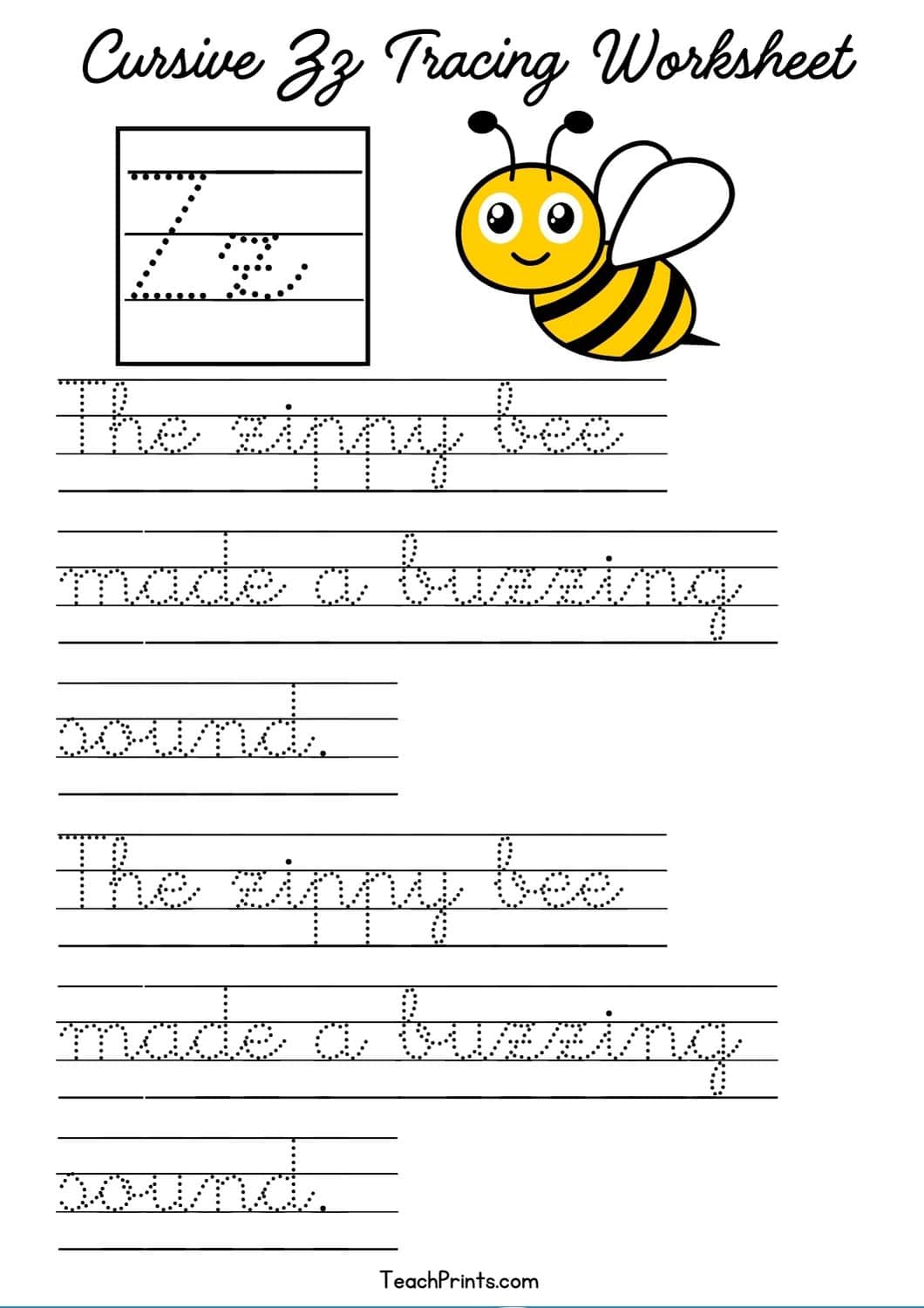 9 Cursive Y Tracing Worksheets - Free Printables - Teach Prints