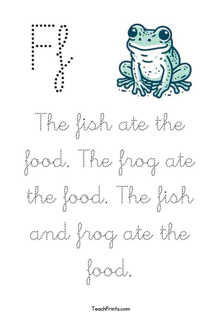 10 Cursive F Tracing Worksheets - Free Printables - Teach Prints