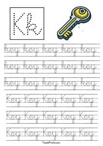 10 Cursive K Tracing Worksheets - Free Printables - Teach Prints