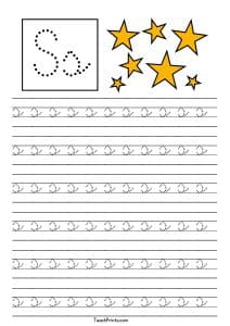 10 Cursive S Tracing Worksheets - Free Printables - Teach Prints
