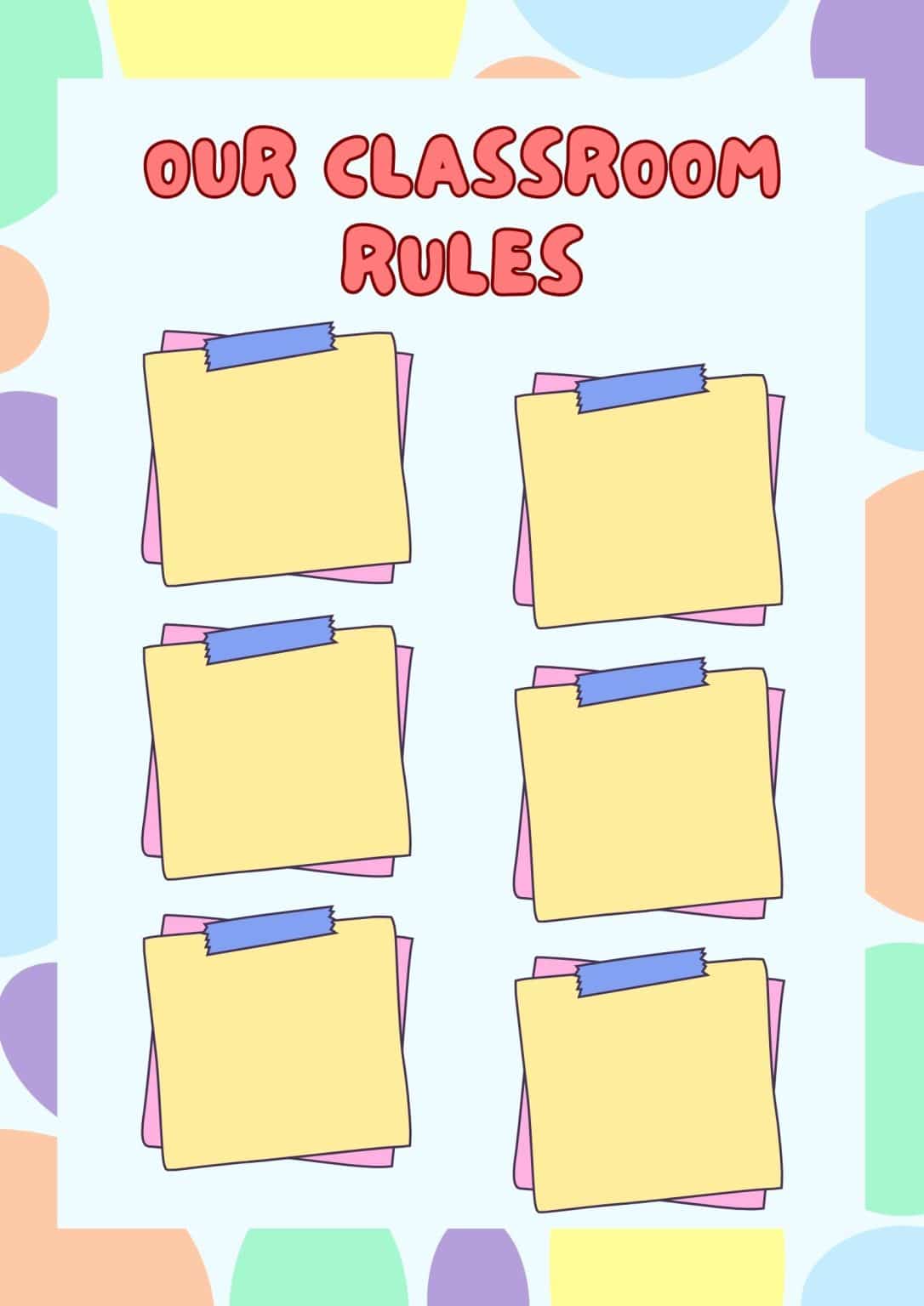 10 Free Classroom Rules Charts (Printable & Customizable) - Teach Prints
