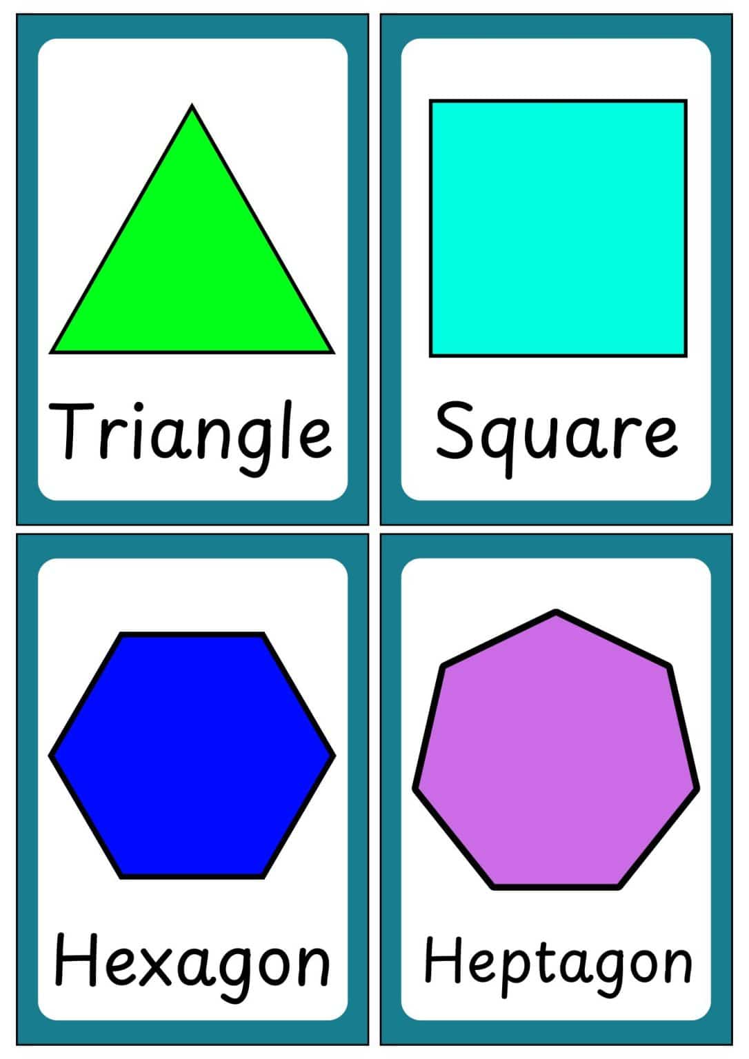 Shapes Flashcards (2D & 3D) - Free Printables - Teach Prints