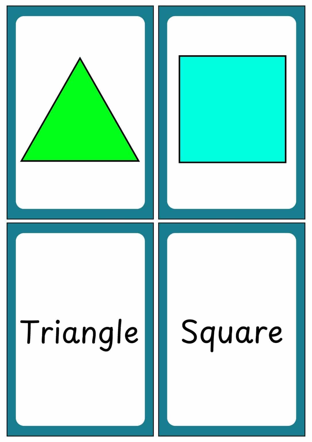 Shapes Flashcards (2D & 3D) - Free Printables - Teach Prints