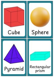 Shapes Flashcards (2D & 3D) - Free Printables - Teach Prints