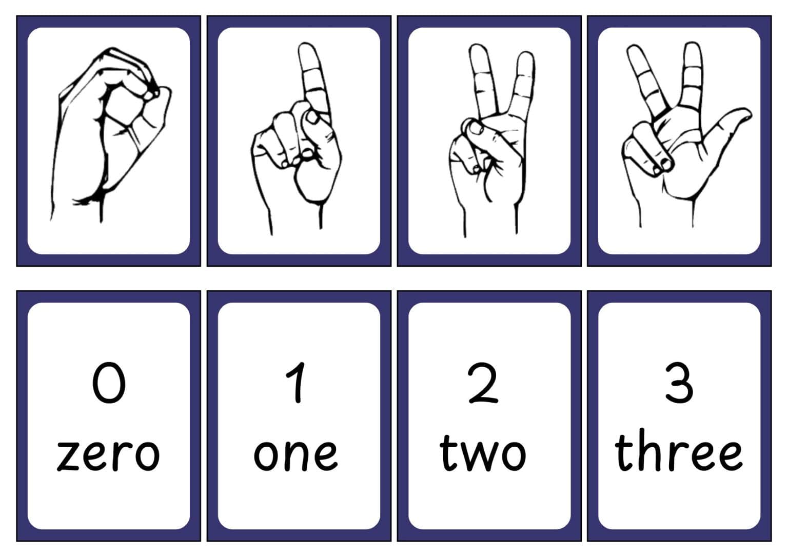 ASL Sign Language Flashcards - Free Printables - Teach Prints