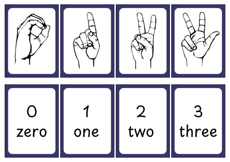 ASL Sign Language Flashcards - Free Printables - Teach Prints