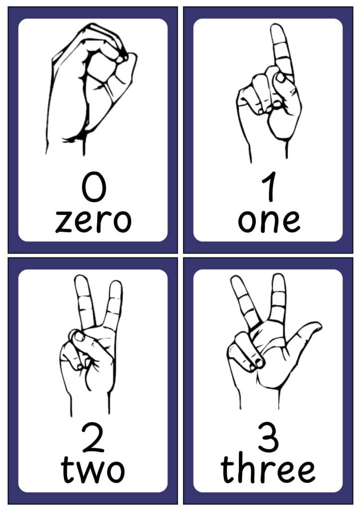 ASL Sign Language Flashcards - Free Printables - Teach Prints