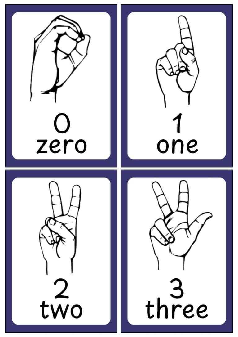 ASL Sign Language Flashcards - Free Printables - Teach Prints