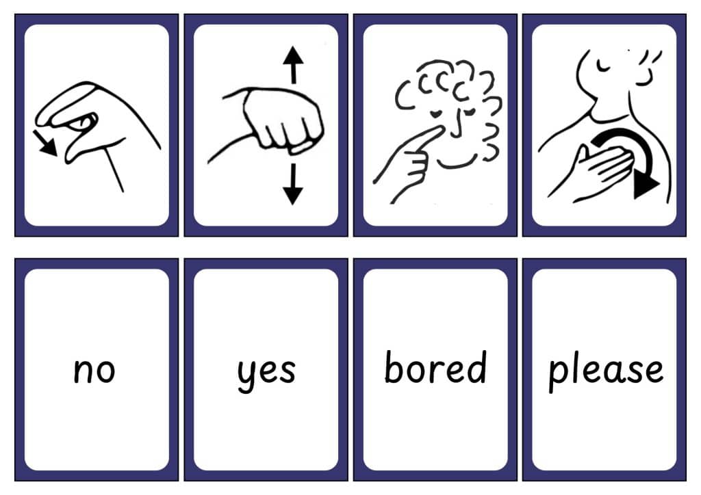 ASL Sign Language Flashcards - Free Printables - Teach Prints