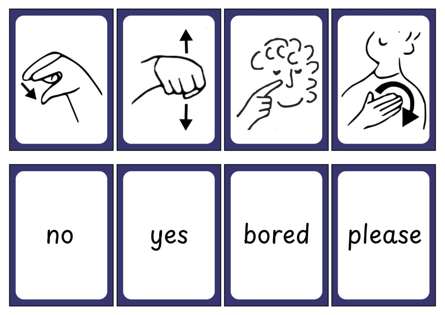 ASL Sign Language Flashcards - Free Printables - Teach Prints