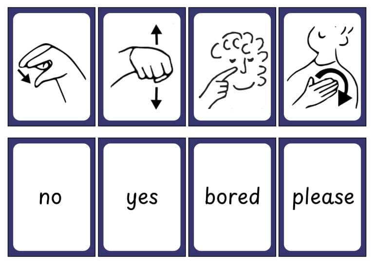 ASL Sign Language Flashcards - Free Printables - Teach Prints