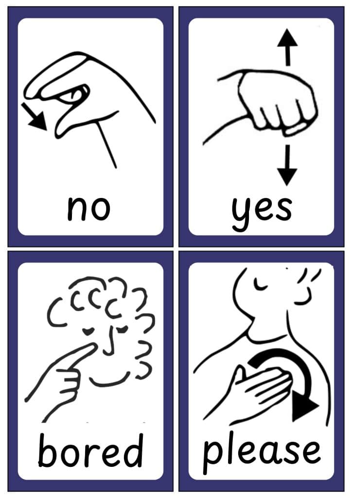 ASL Sign Language Flashcards - Free Printables - Teach Prints